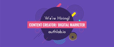 Were Hiring Content Creatorsdigital Marketers Authlab
