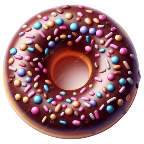 Chocolate Donut With Rainbow Sprinkles Chocolate Donut Rainbow Png