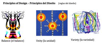 Principles Of Design Vocabulary Resource In Spanish By Gottabecreative