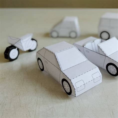 Paper Toy Cars Printable Templates