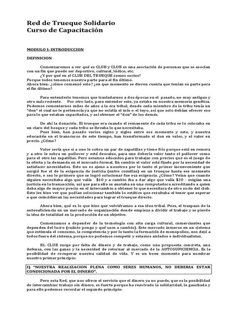 Historia Y Evolución Del Trueque Pdf Permuta Moneda