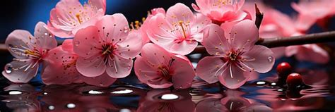 Premium Photo Beautiful Cute Pink Cherry Blossoms Sakura