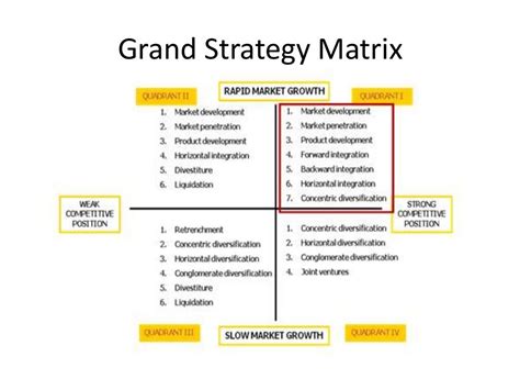 Grand Strategy Matrix Template