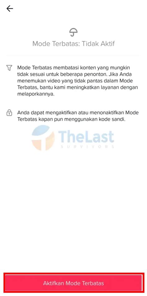 8 Cara Mudah Menonaktifkan Mode Terbatas Di Tiktok