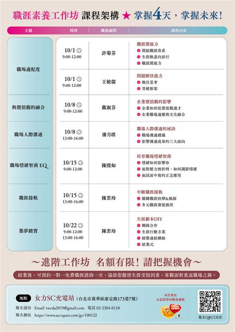 2024女性職場核心職能工作坊 進階 ｜accupass 活動通