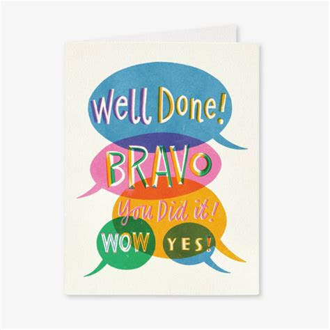 Well Done Congratulations Card Halfpenny Postage Cheerfully Made