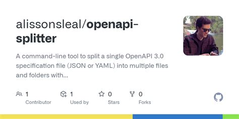 Github Alissonslealopenapi Splitter A Command Line Tool To Split A Single Openapi 30