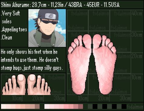 Naruto Feet Chart Shino Aburame By Fsdaimon On Deviantart