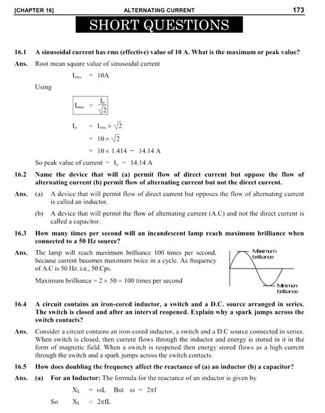 Solution Class 12th Physics Chapter Alternating Current Complete Smart