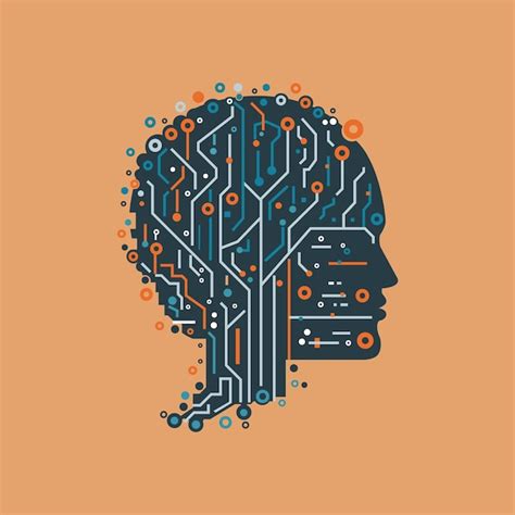 Premium Vector Silhouette Of A Human Head With Circuit Board Isolated