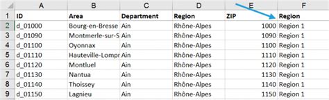 How To Build Your Own Regions Areas Example For Excel Map France Postcodes Code Postal