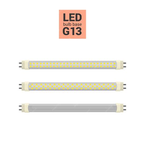 Premium Vector Led Light G13 Bulbs Vector Colorful Icon Set