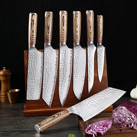 7 Piece Hand Forged Durable Sharp Kitchen Knife Set