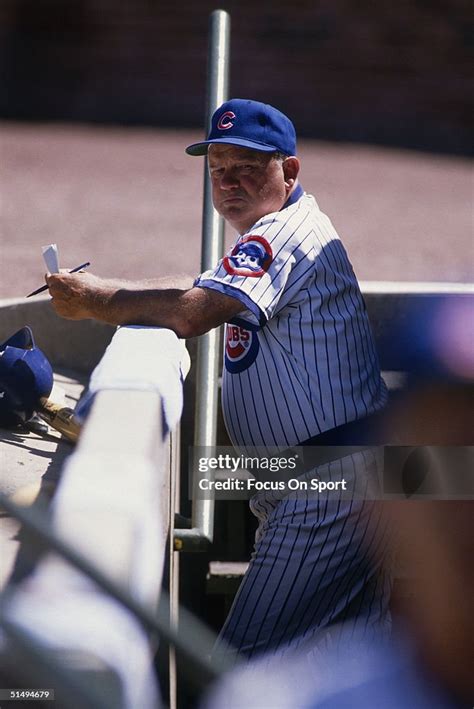 Manager Don Zimmer Of The Chicago Cubs Ponders His Next Move While