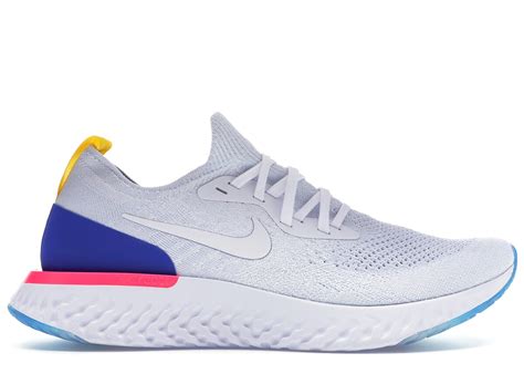 Nike Epic React Flyknit White Racer Blue Pink Blast Whitewhiteone