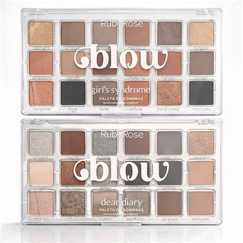 Ruby Rose Blow Paleta De Sombras 18 Cores Tipos Shopee Brasil