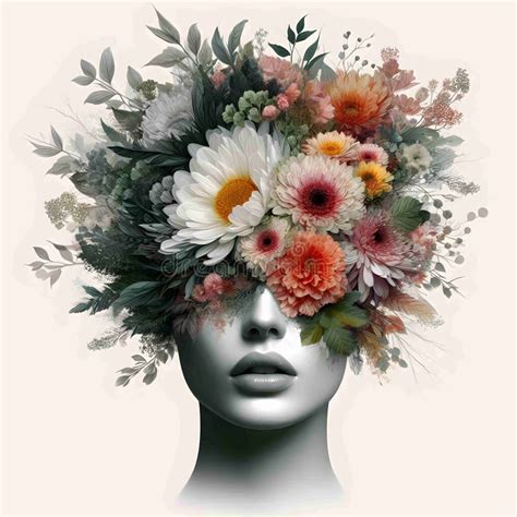Floral Explosion Portraits Portraits Where Part Of The Face Or Head