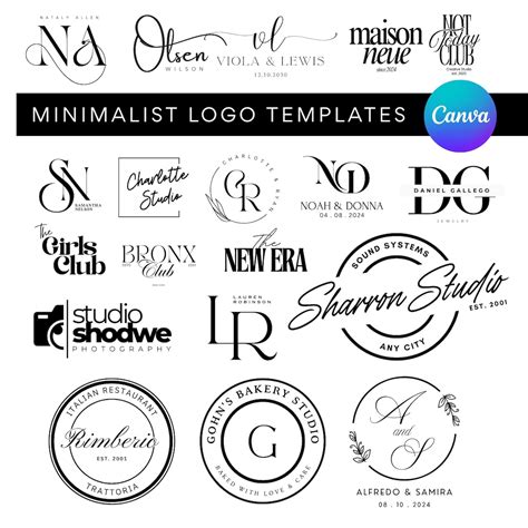 20 Boho Editable Canva Logo Designs Bohemian Custom Floral Logo Design