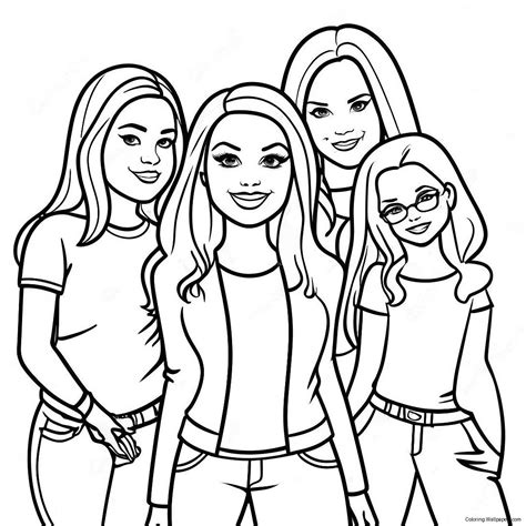 Mean Girls Group Of Friends Coloring Page 36893 29158