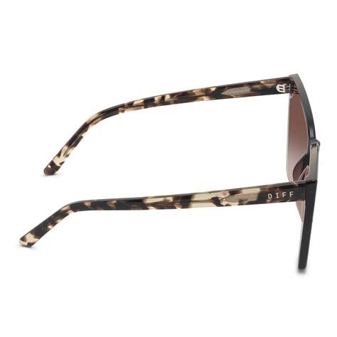 Goldie Cat Eye Sunglasses Espresso Tortoise And Brown Gradient Diff