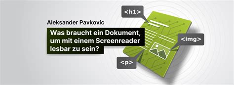 Aleksander Pavkovic über Dokumente Und Screenreader Axes4