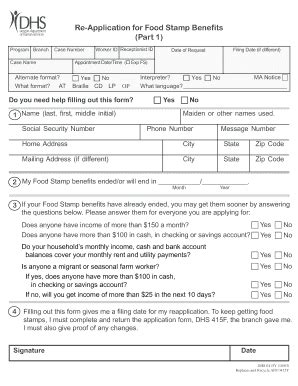 Application For Food Stamps Fill And Sign Printable Template Online