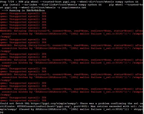 all build tasks on arm with python pip fail · issue 311 · azure acr