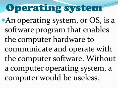Types Of Operating System