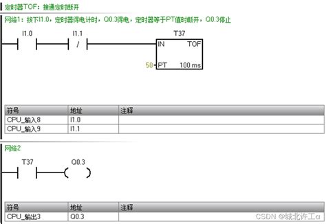 西门子200 Smart定时器指令西门子tof定时器 Csdn博客
