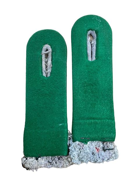Ww2 German Jager Piped Officers Lieutenant Rank Sew In Shoulder Board Pair Military Antiques