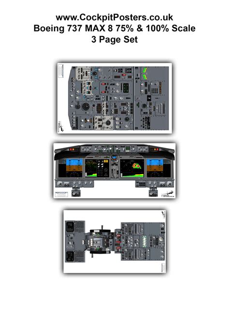 Boeing 737 Max 8 Cockpit Poster Etsy