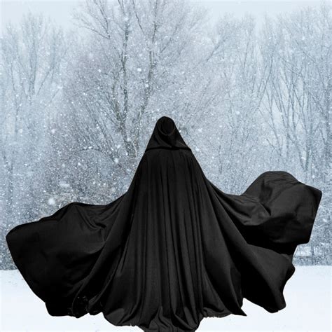 Black Full Circle Hooded Cloak Renaissance Cloak Cosplay Cloak 2 Large Pockets Custom