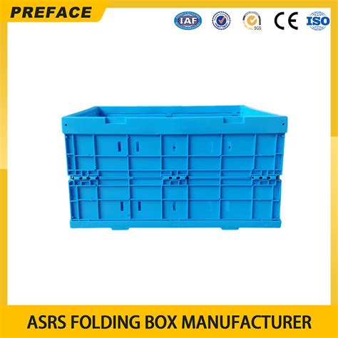 Asrs Industrial Warehouse Eu Stackable Storage Foldable Plastic Logistics Shipping Crate Box