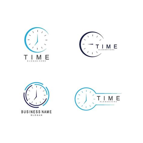Clock Logo Template Vector 25560865 Vector Art At Vecteezy