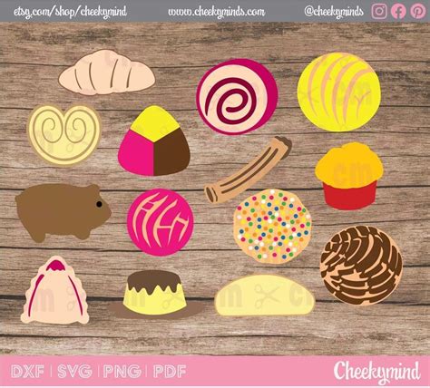 Pan Dulce Svg Mega Bundle Pan Dulce Clipart Concha Svg Concha Clipart Mexican Sweet Bread