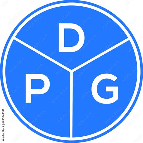 Dpg Letter Logo Design On White Background Dpg Creative Circle Letter