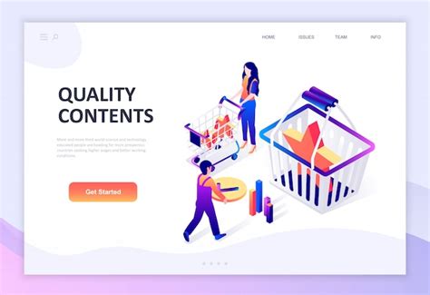 Premium Vector Modern Flat Web Page Design Template Of Quality Content