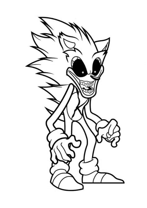 Раскраски Супер соник экзе 28 шт скачать или распечатать бесплатно 17620