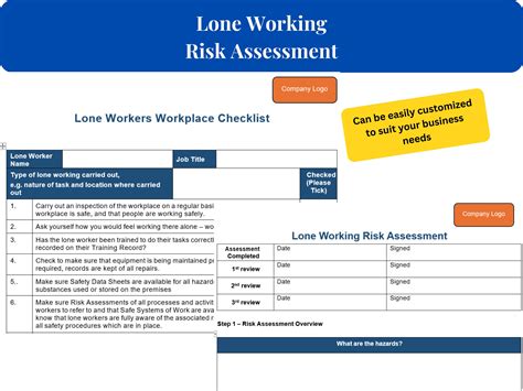 Essential Lone Working Risk Assessment Template And Lone Workers