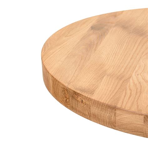 Blat Masa Rotund Din Lemn De Stejar 85 Cm