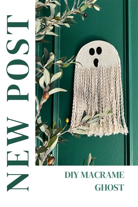 Easy Diy Macrame Ghost Halloween Home Decor Diy Halloween Projects Halloween House