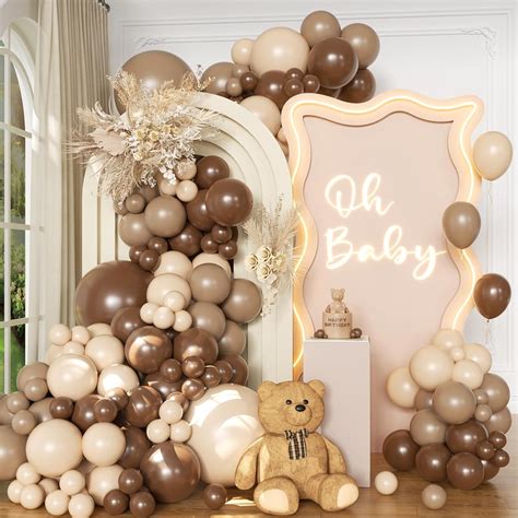 Brown Balloon Arch Kit 138 Pcs Neutral Balloon Arch Garland Kit Include Brown Beige