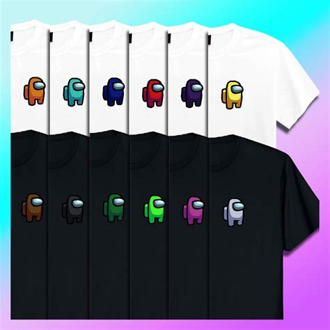Among Us Character Shirts Unisex All Colors Patch Shopee Singapore