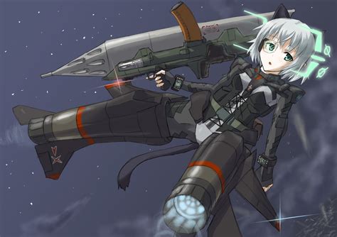 Dakku Ogitsune Mig 29 Sanya V Litvyak Strike Witches World Witches Series Silver Hair