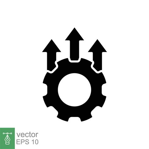 Operational Excellence Glyph Icon Simple Solid Style Symbol Optimize