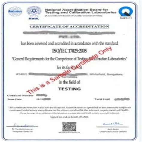 Nabl Approved Lab Certificates At ₹ 10000piece In Surendranagar Id
