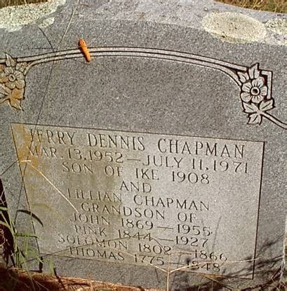 Jerry Dennis Chapman 1952 1971 Find A Grave Gedenkplek