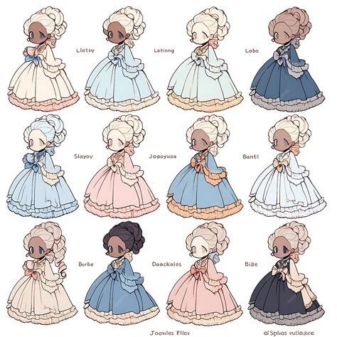 Premium Ai Image Anime Character Design Female Rococo Wedding Fashion