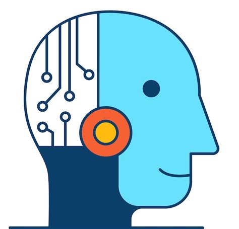 Premium Vector Human Head With Electronic Circuit Artificial