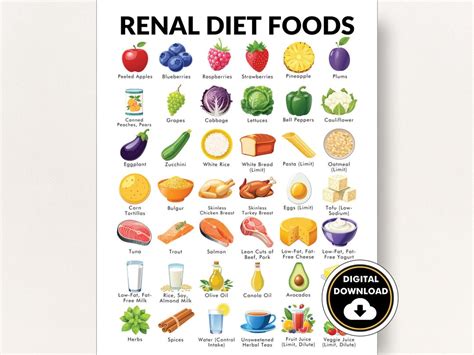 Renal Diet Pdf Healthy Renal Diet Food List Printable Pdf Ckd Diet